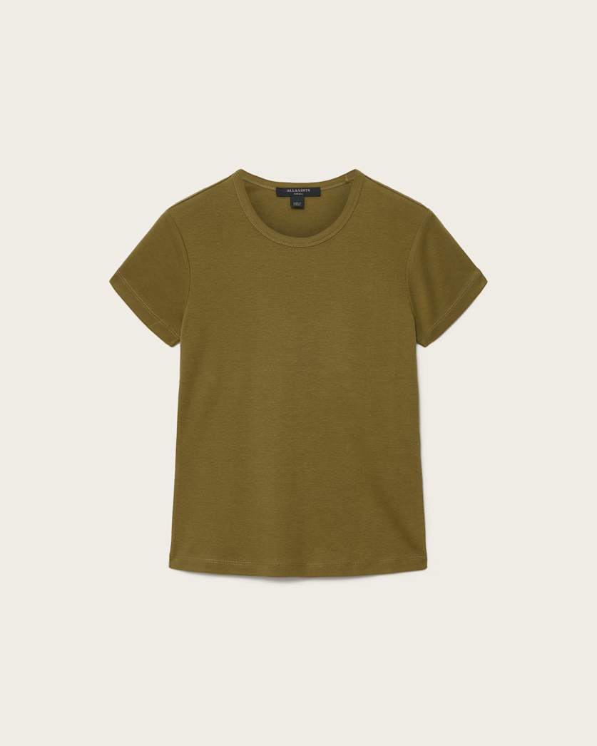 Stevie Slim Fit Short Sleeve T-Shirt KHAKI GREEN | ALLSAINTS
